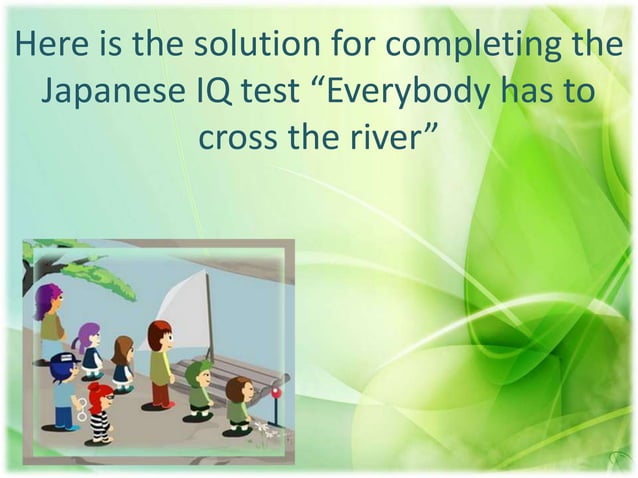 Japanese iq test solution | PPTX
