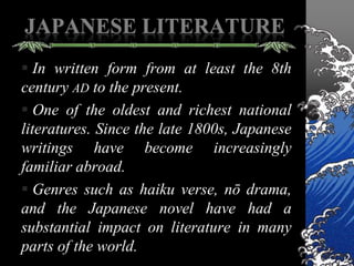Japanese literature | PPTX
