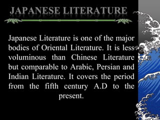Japanese literature | PPTX