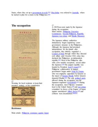 the Japanese occupation of the philippines | DOCX
