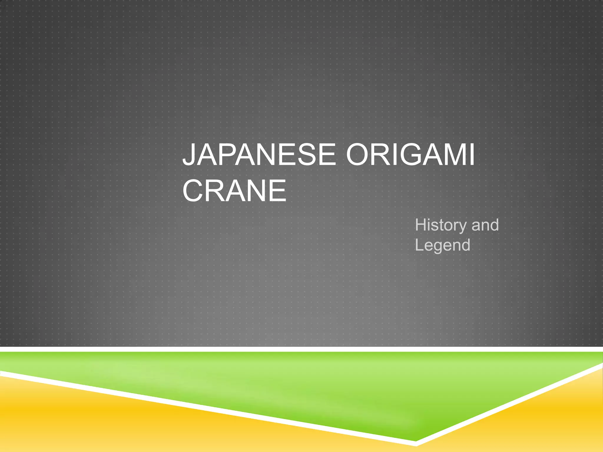 Japanese origami cranes | PPTX