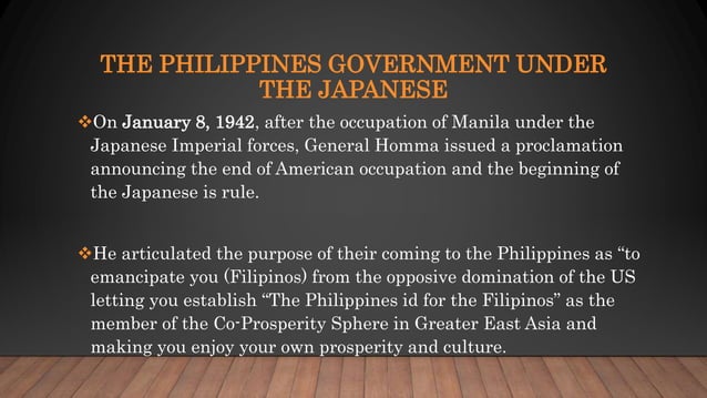 Japanese period in the philippines | PPTX | Death, Injury, or Military ...