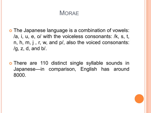 Japanese phonology | PPT
