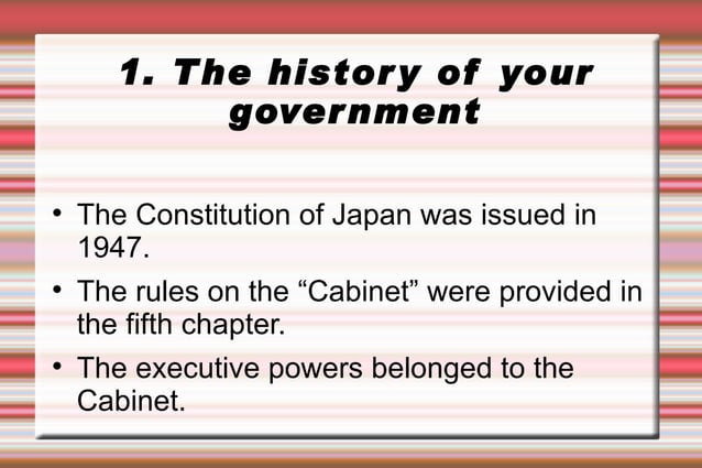 Japanese political system(120319) | PPT | Civic affairs | Politics