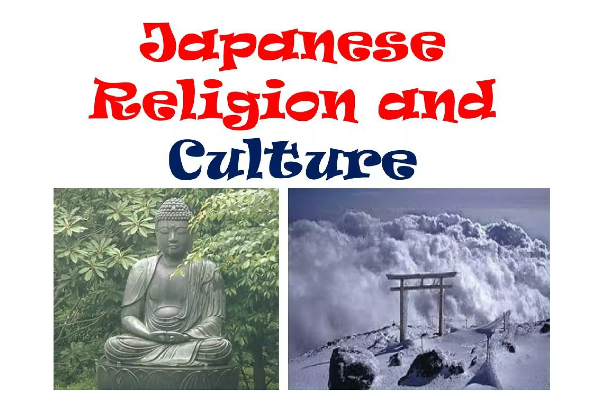 Japanese Religion And Culture | PDF