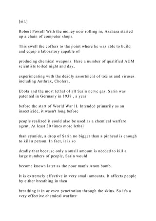 Japanese Sarin Cult directed by Wright, Nicolas, in Internatio.docx