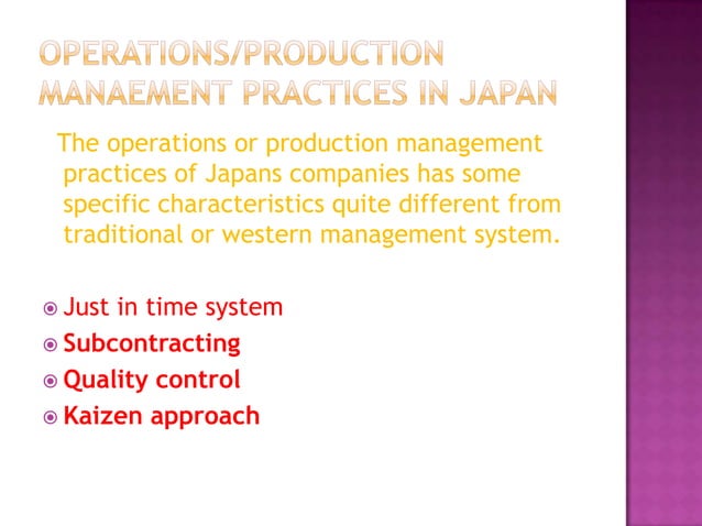Japanese style of management | PPTX