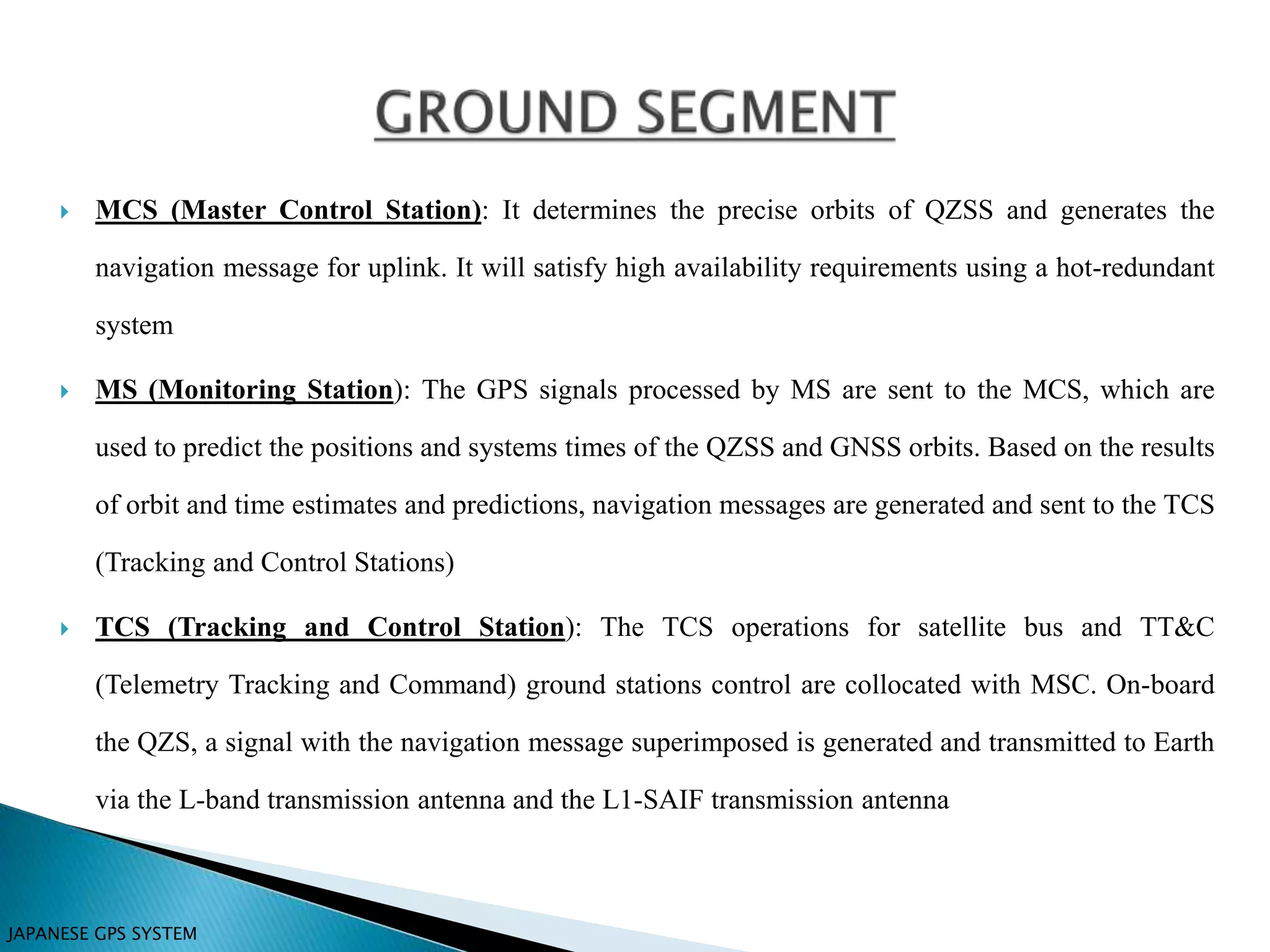 Japanese GPS system/Quasi Zenith Satellite System | PPTX