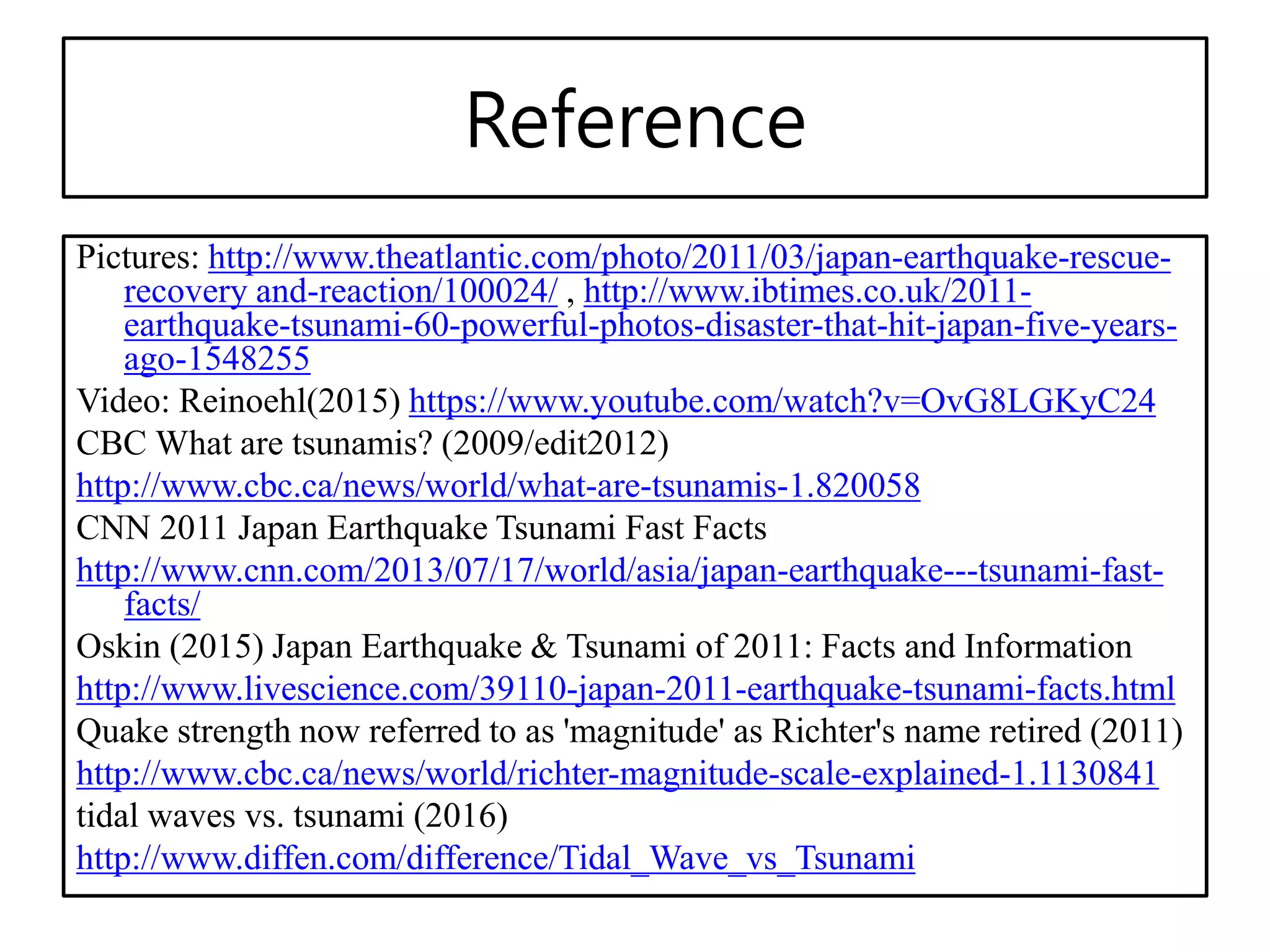 Japanese tsunami (2011) | PPTX