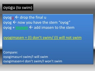 Japanese Verb Conjugation Part 1 | PPTX