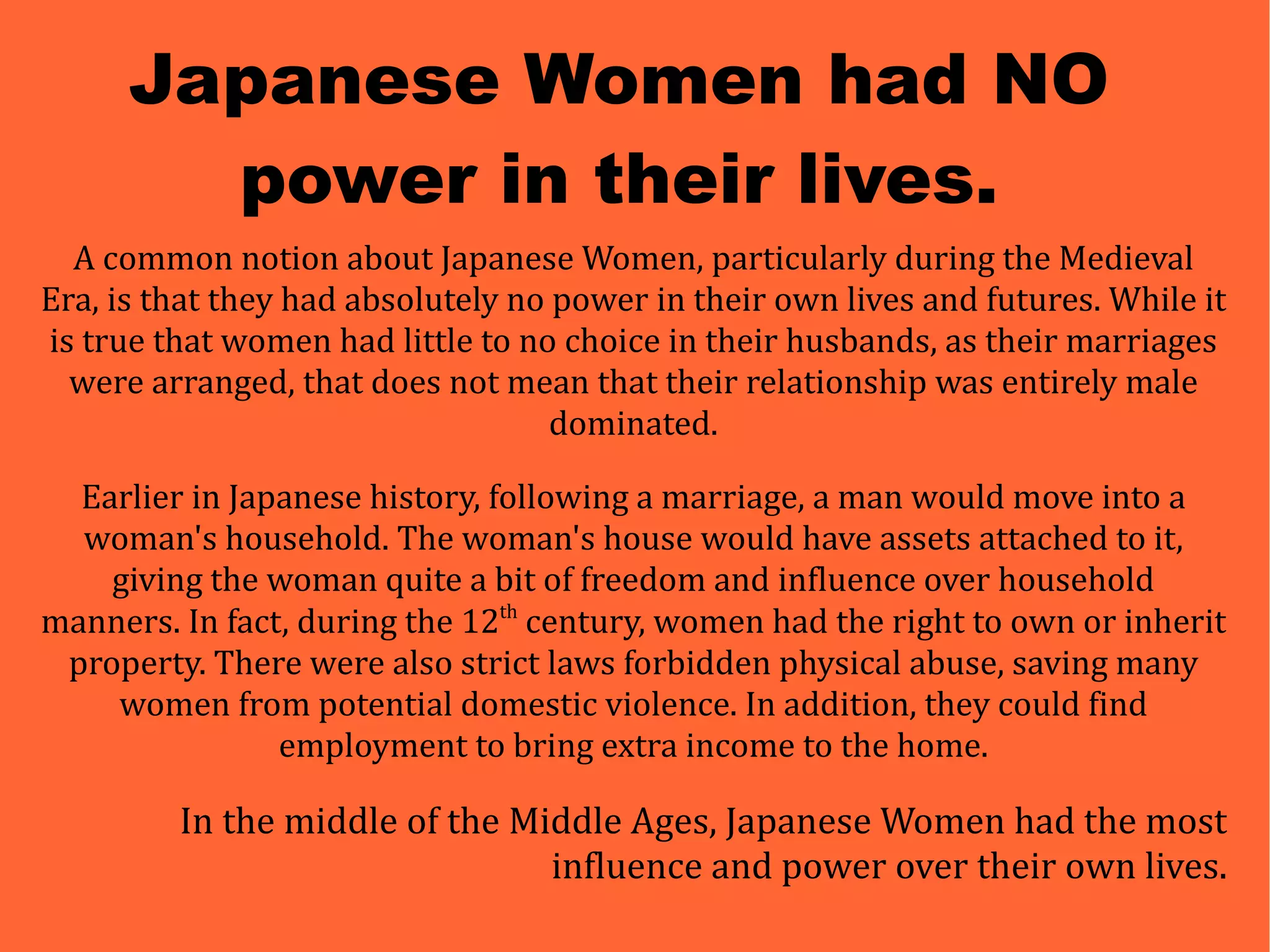 The Medieval World - Japanese Women | ODP
