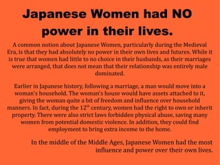 The Medieval World - Japanese Women | ODP