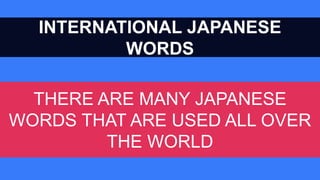 Japanese words | PPT