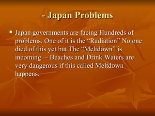 Japan Faces Problems | PPT