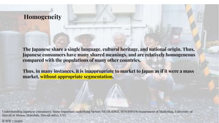 Japanese Retail and consumer behaviour | PPT