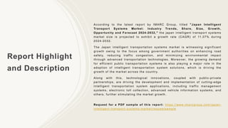 Japan Intelligent Transport Systems Market PPT: Growth, Outlook, Demand, Keyplayer Analysis and ...