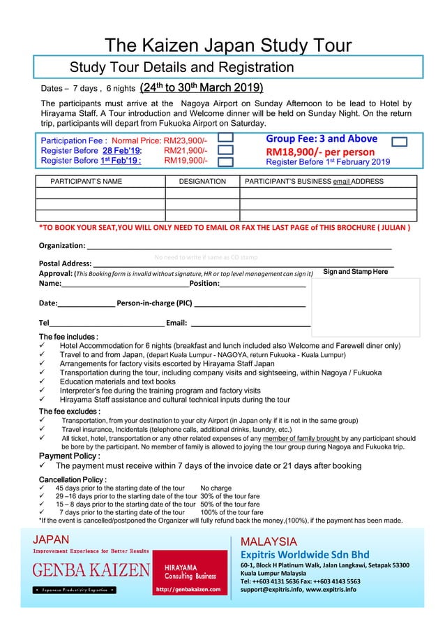 Japan KAIZEN STUDY MISSION MARCH 2019 | PDF