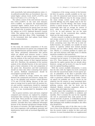 Nutrient Analysis Parrot Diets | PDF