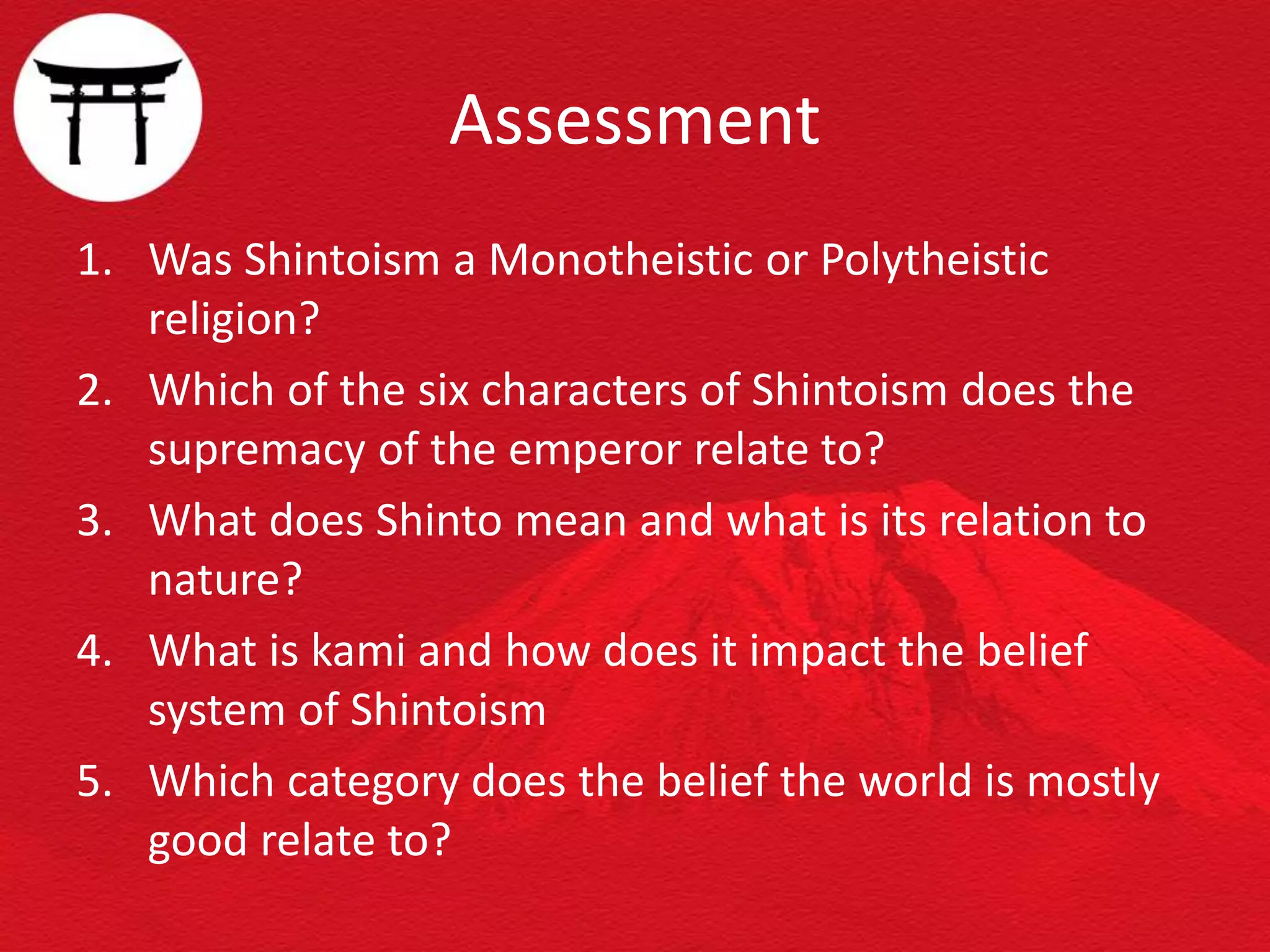 Shintoism indigenous religion of Japan | PPTX | Religion & Spirituality