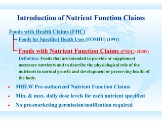 Japan Regulations & Guidelines for Functional Foods | PDF