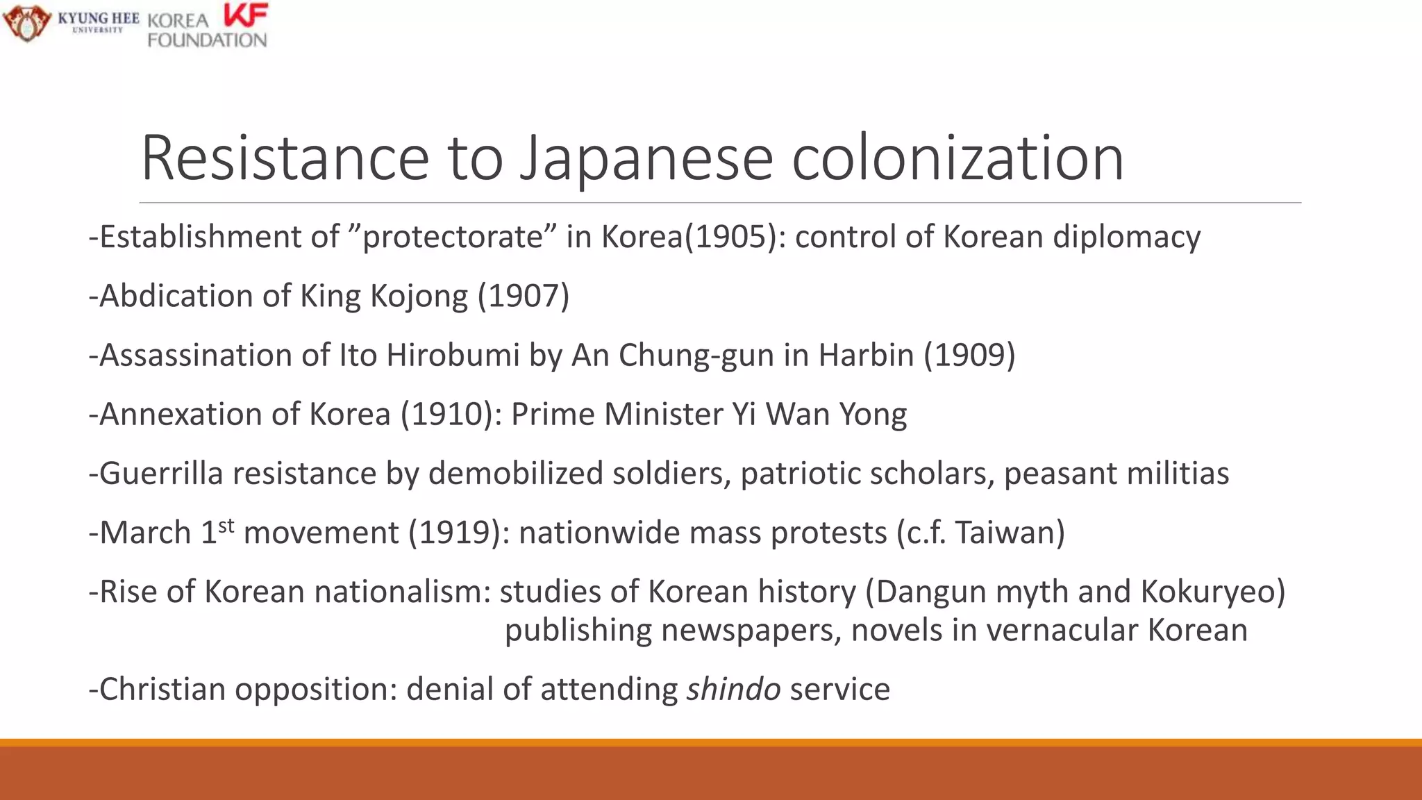 Japan's colonization of korea | PPT