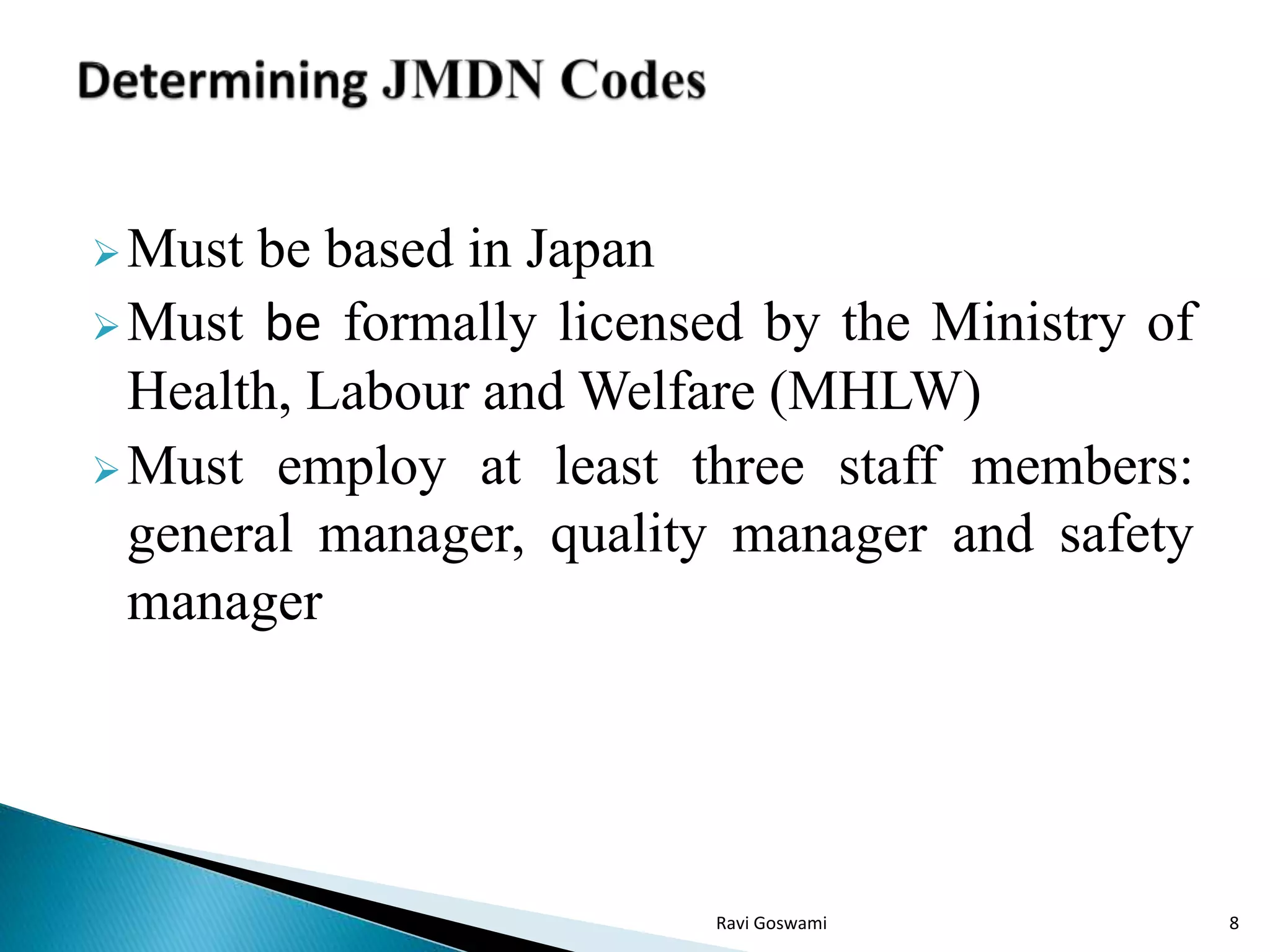 Japanse Medical Device Submission Requirements | PPTX