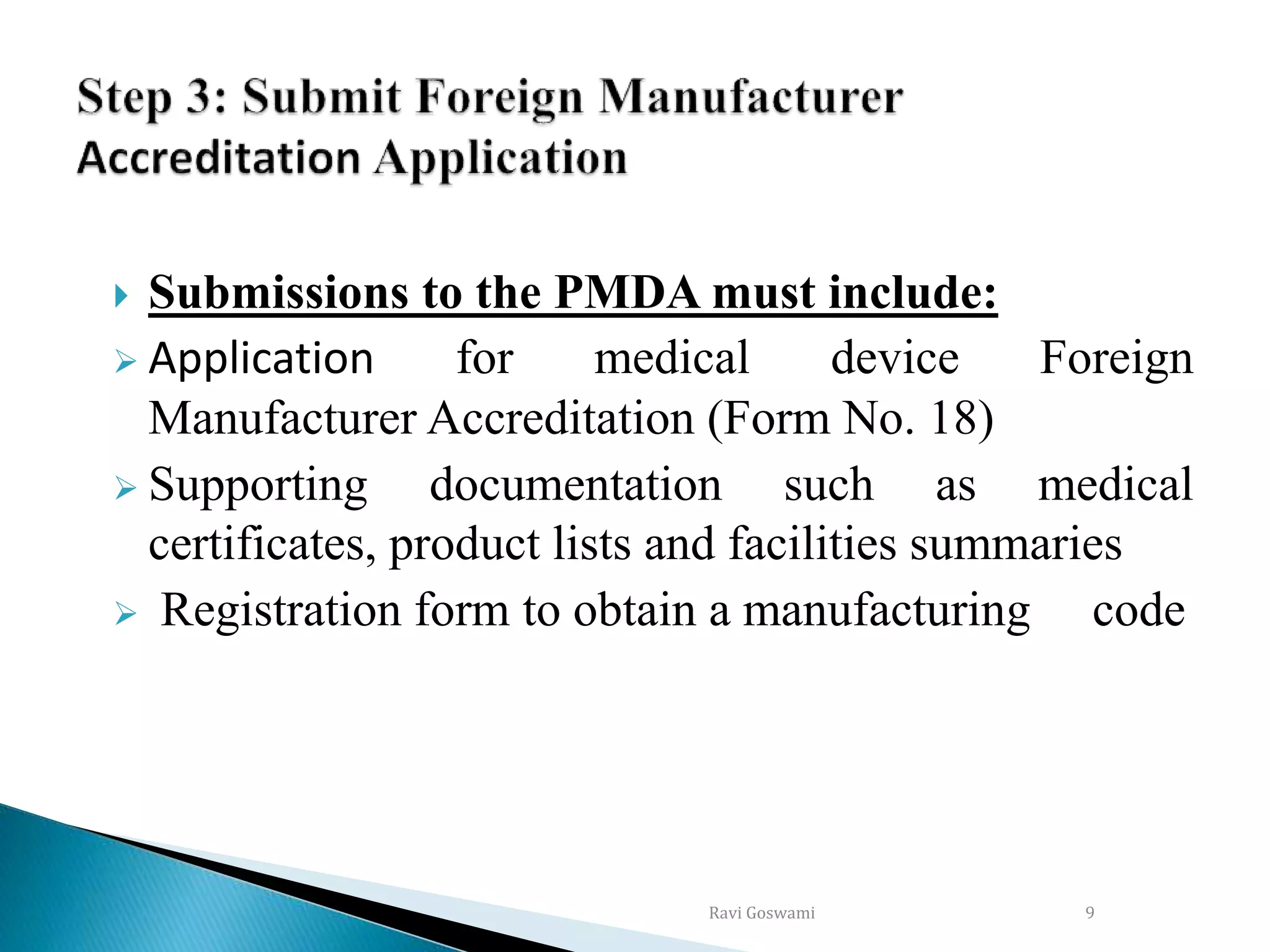 Japanse Medical Device Submission Requirements | PPTX