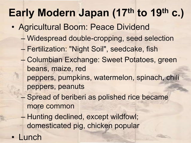 Early Japanese Food History | PPTX