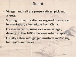 Japanese food history: Traditions and Changes | PPTX