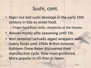 Japanese food history: Traditions and Changes | PPTX