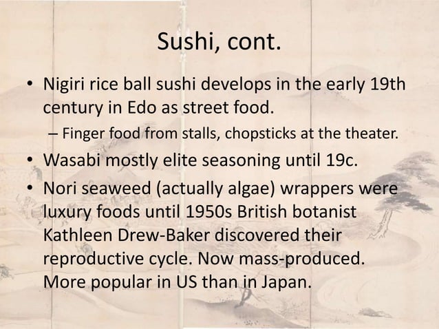 Japanese food history: Traditions and Changes | PPTX | Food & Drink