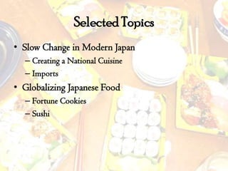 Modern Japanese Food History | PPT
