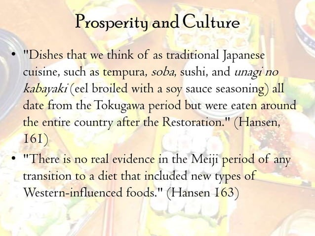 Modern Japanese Food History | PPTX