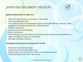 Japan Tourist Visa Documents | Process and Places to Visit | PPTX