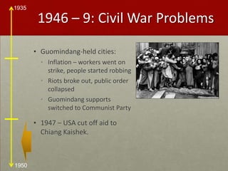 Japan-China War and The Civil War Timeline | PPTX