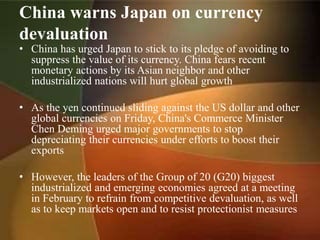devaluation of Japaneses currency | PPTX | Currencies | Economy