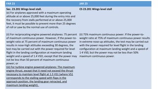 JAR 23 and FAR 23 Comparison | PPT