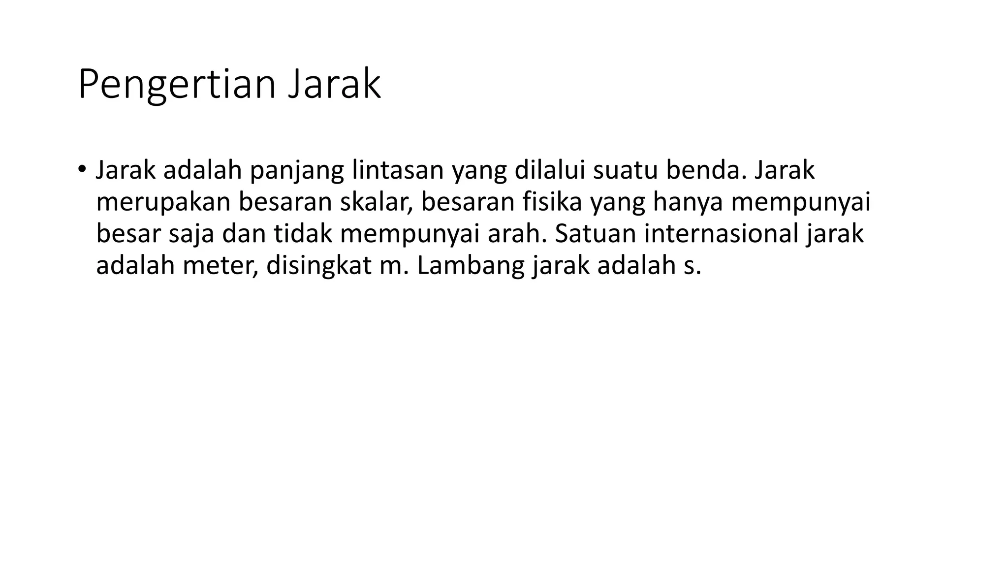 Jarak dan perpindahan | PPTX