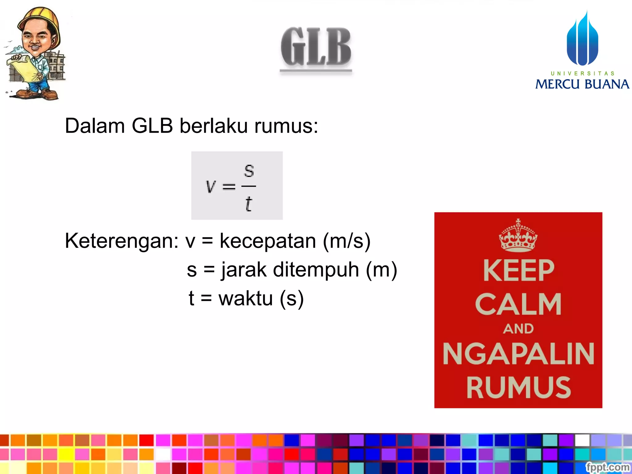 Jarak dan perpindahan GLB dan GLBB | PPT