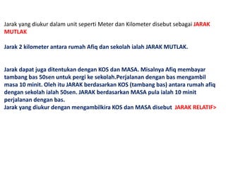 Geografi Tingkatan 1 Jarak dan skala | PPTX