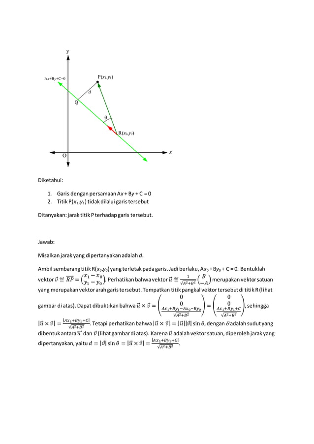 Jarak Titik ke Garis | PDF
