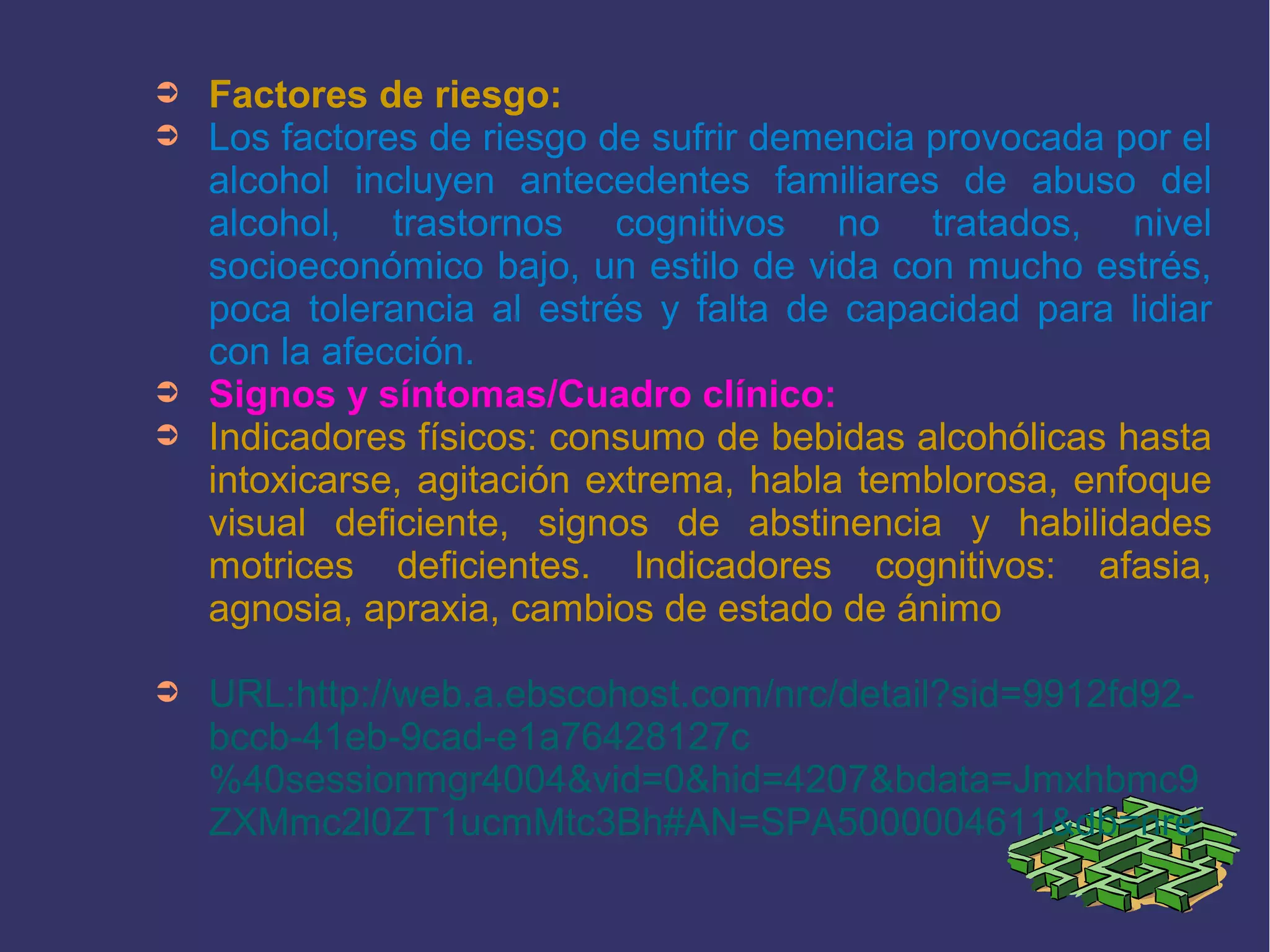 ABUSO DE ALCOHOL Y DEMENCIA | ODP