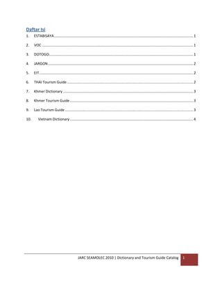Jarc dictionary 10 | PDF