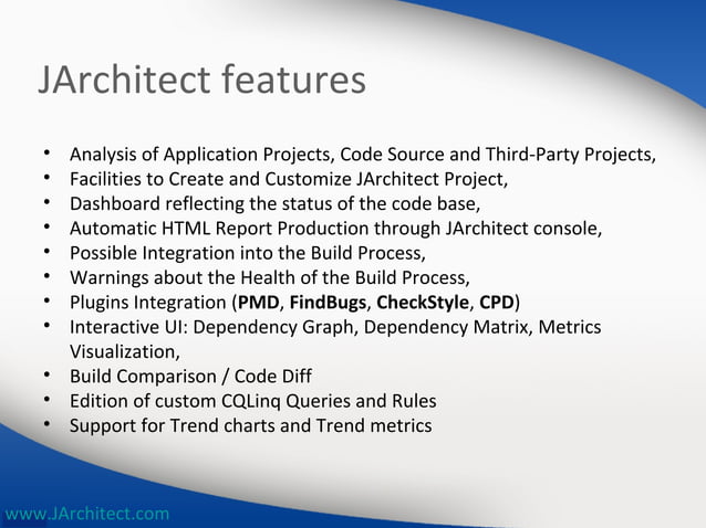 JArchitect Benefits | PPT