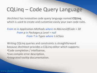 JArchitect Benefits | PPT