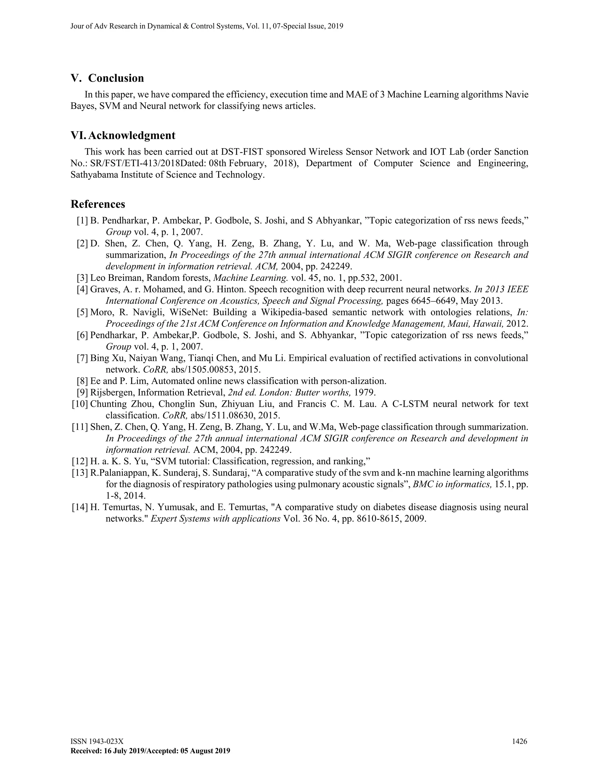 Automated News Categorization Using Machine Learning Techniques | PDF