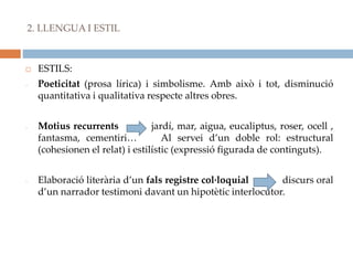 Jardí vora el mar, rodoreda | PPT