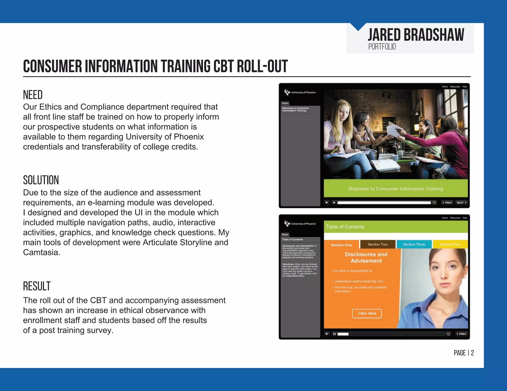 Jared Bradshaw Portfolio | PPT