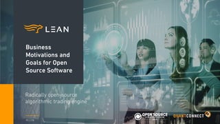 OSSF 2018 - Jared Broad of QuantConnect - Motivations and Business ...