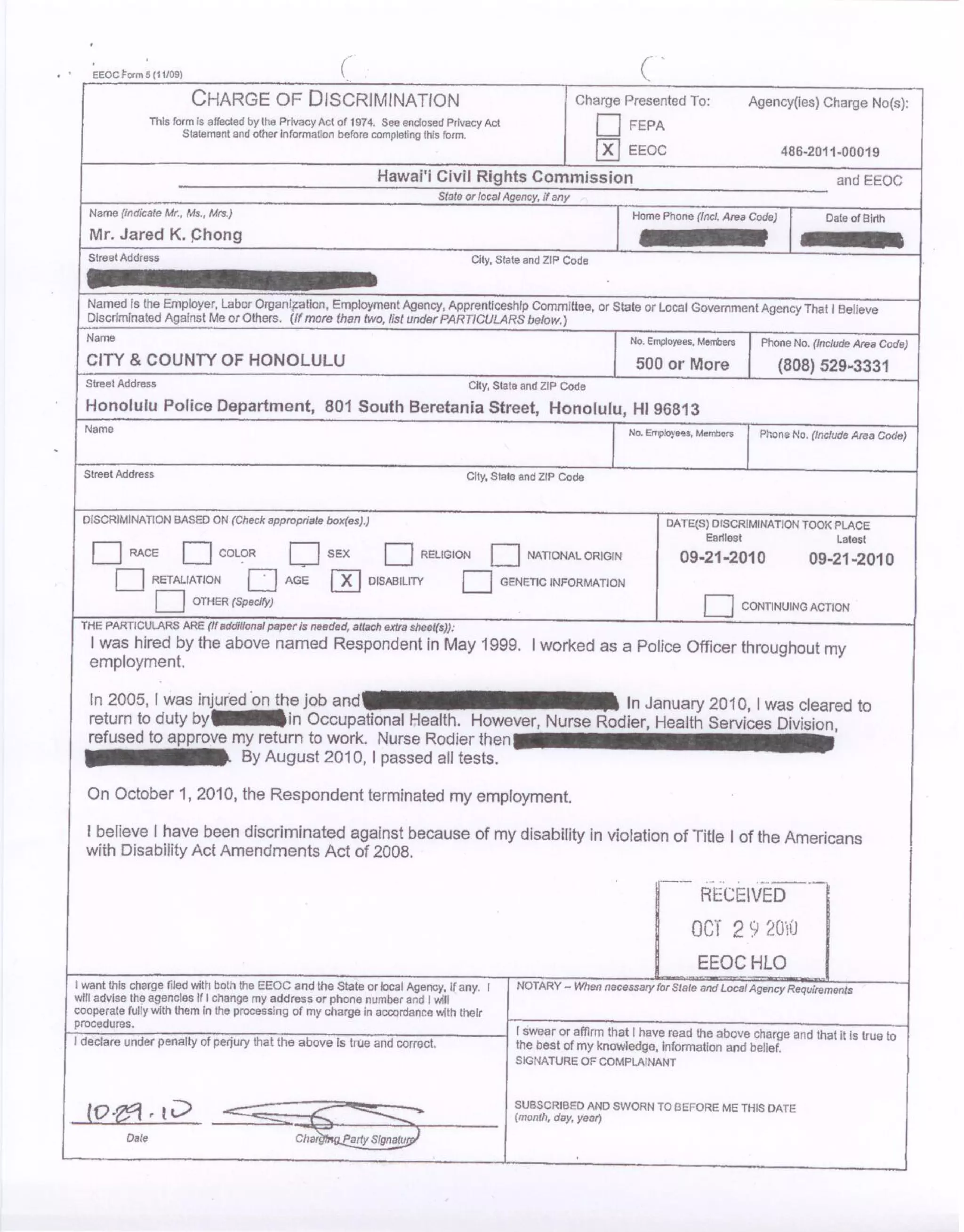Jared chong settlement | PDF